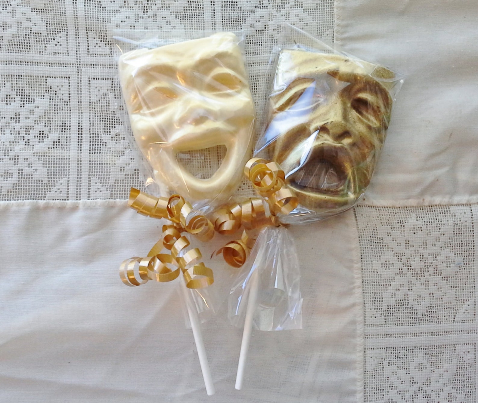 Chocolate Comedy Tragedy Mask Lollipops Drama Theatre | Etsy