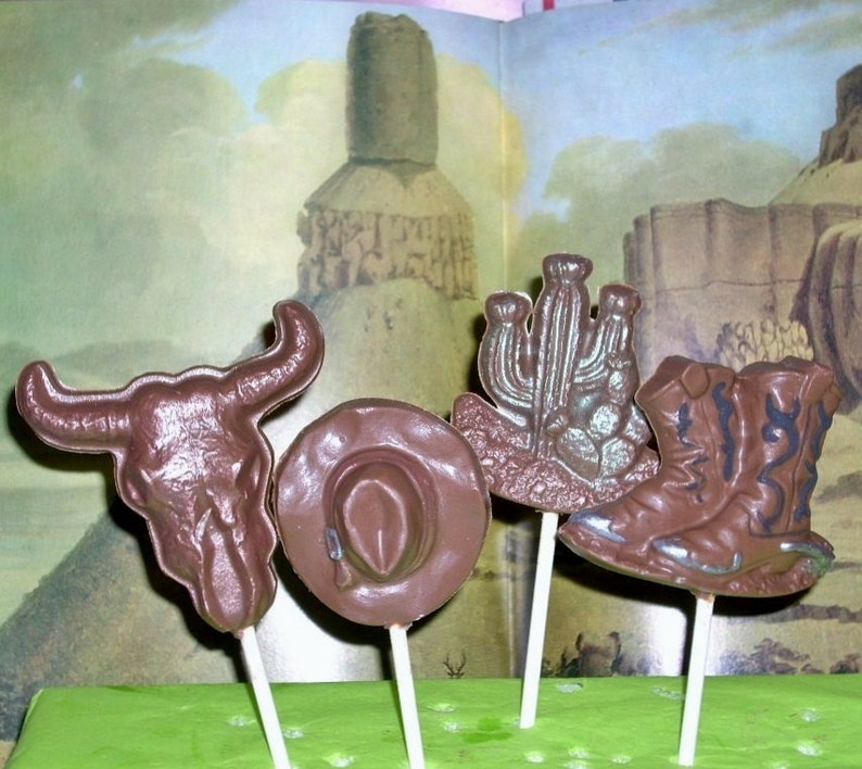 Chocolate Western Lollipops or Favors - Etsy