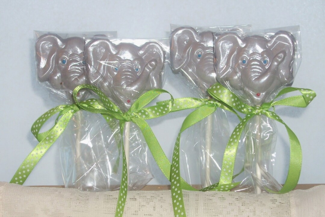 10 Chocolate Elephant Lollipops - Etsy