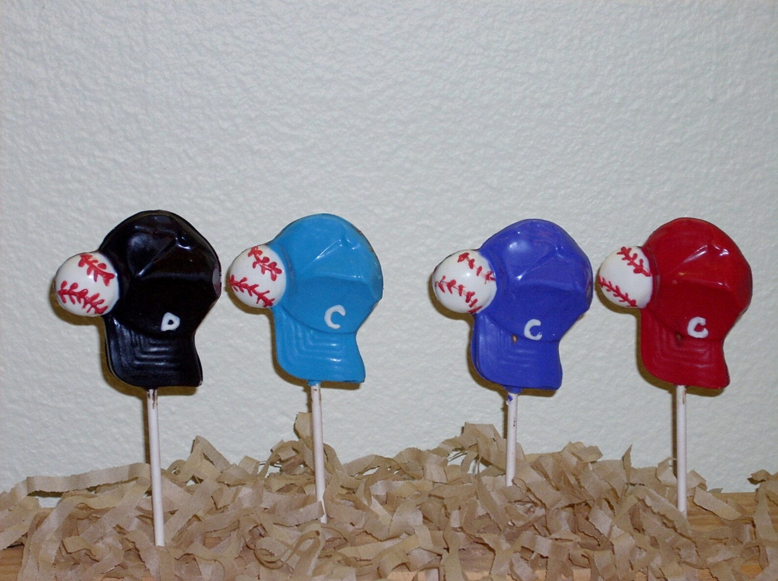 10 Chocolate Baseball Cap and Ball Lollipops - Etsy