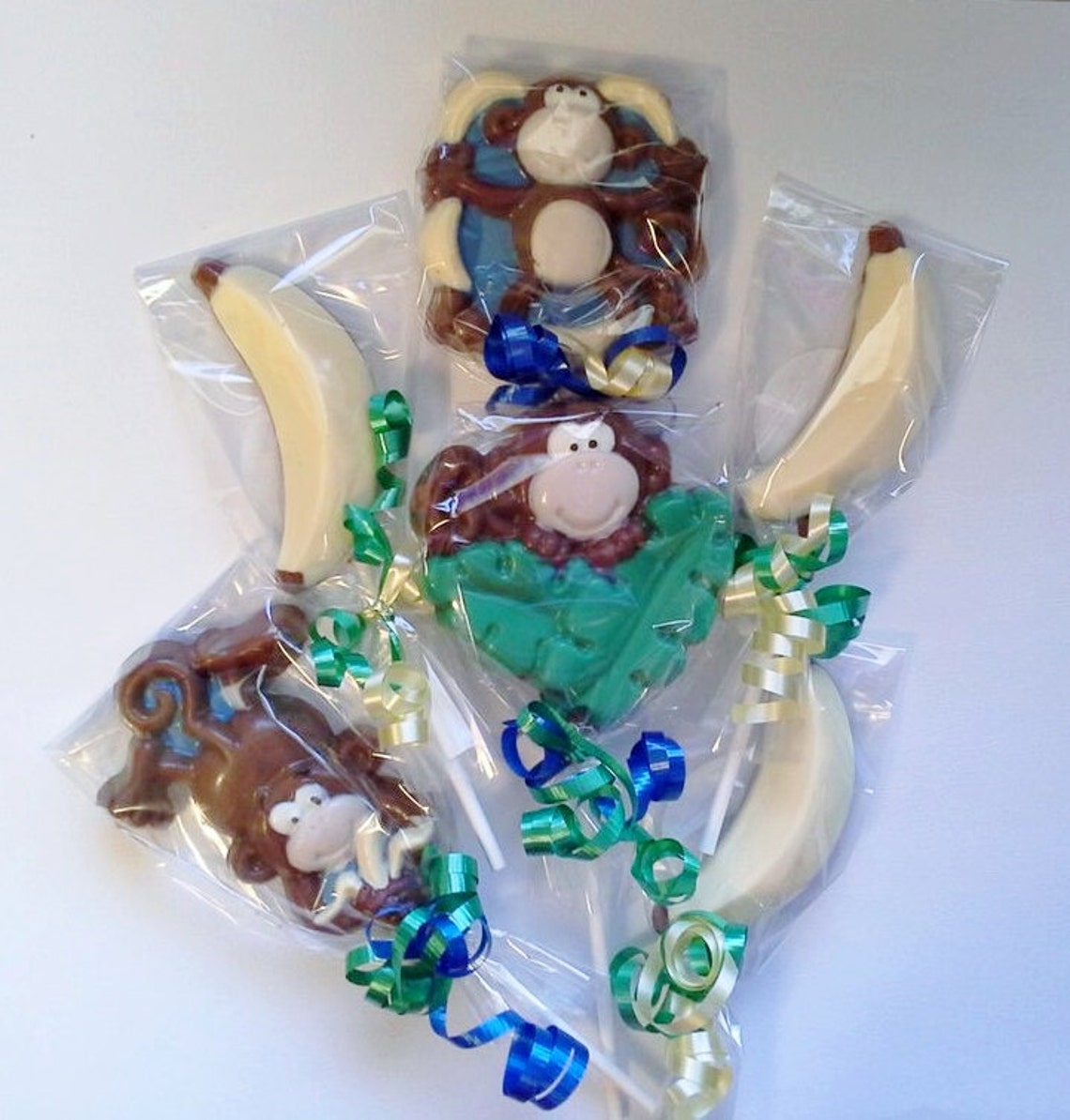 10 Jungle Monkey Lollipops - Etsy