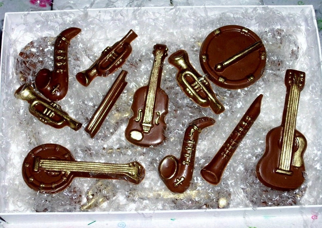 24 Chocolate Musical Instruments-cupcake Toppers - Etsy