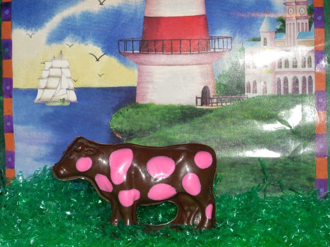 3D Chocolate Polka Dotted Cow - Etsy
