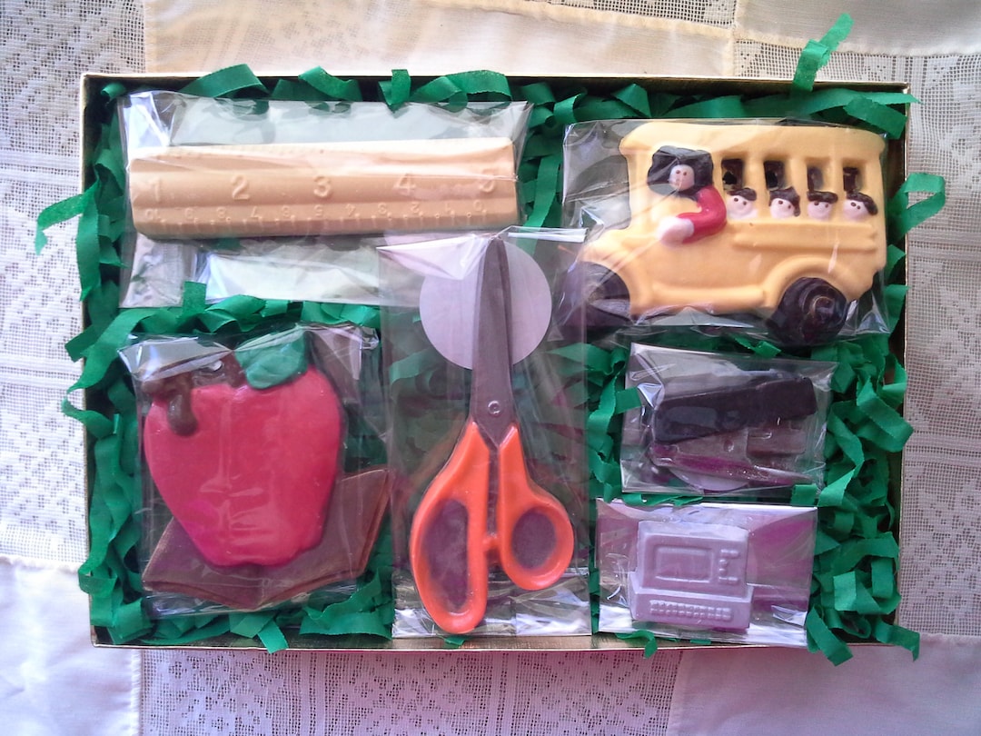 Chocolate School Themed Set 7 Hand Painted Pieces, Back to School ...