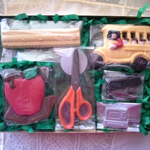 Chocolate School Themed Set 7 Hand Painted Pieces, Back to School ...