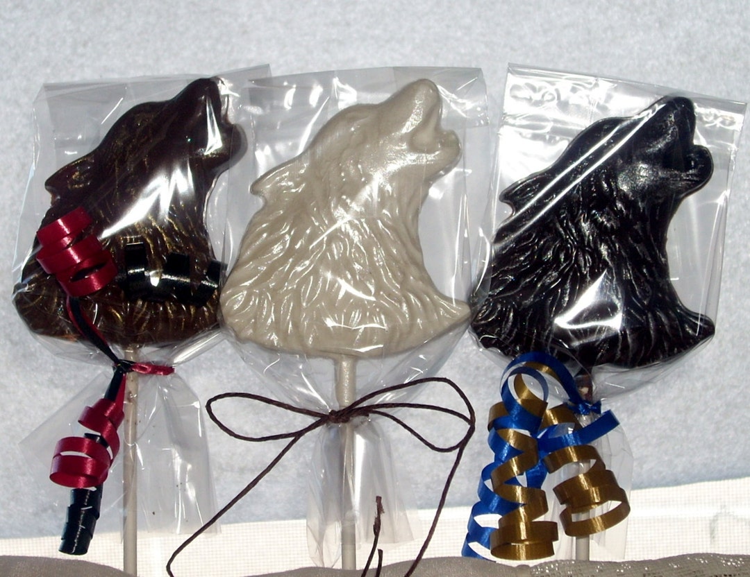Chocolate Wolf Lollipops - Etsy