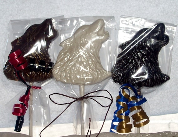 Chocolate Wolf Lollipops - Etsy