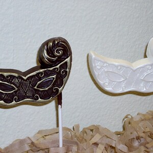 Chocolate Mask With a Feather Lollipops/favors - Etsy