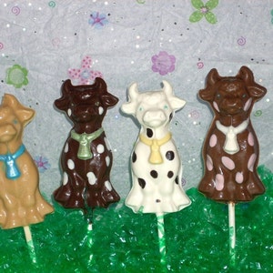 Chocolate Cow Lollipops - Etsy