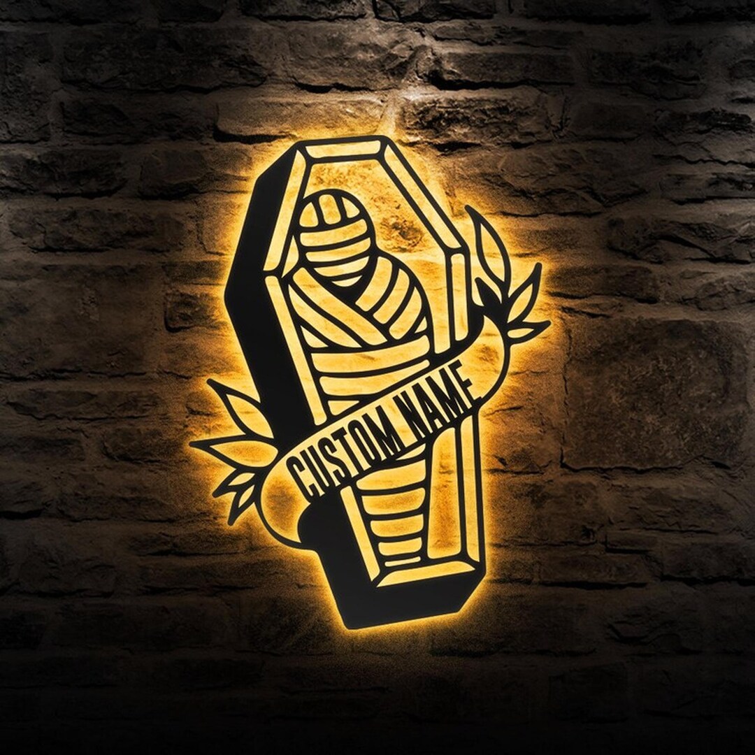 Custom Halloween Tombstone Metal Signs Metal Wall Art With LED Without ...