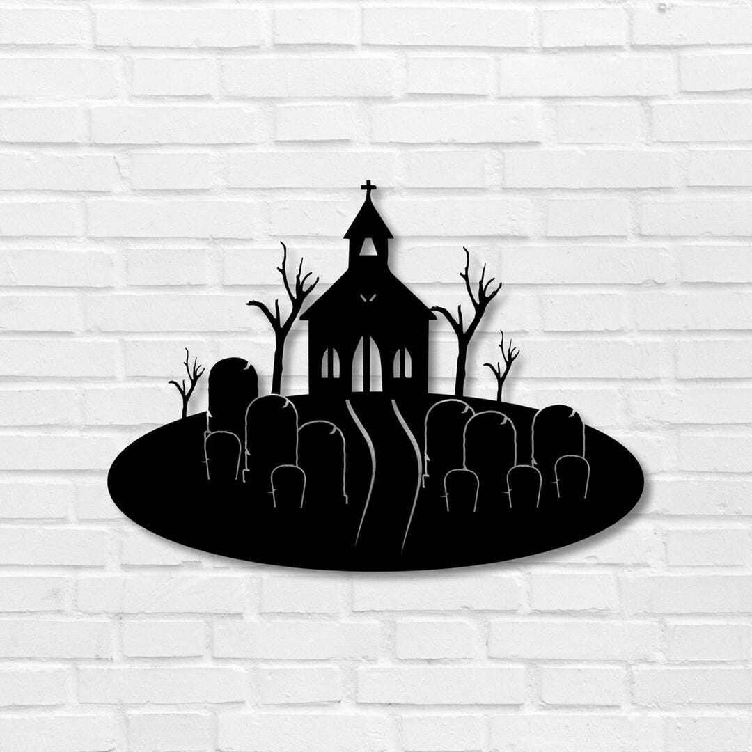 Church Sign Cemetery Metal Sign Church and Cemetery Metal Sign ...