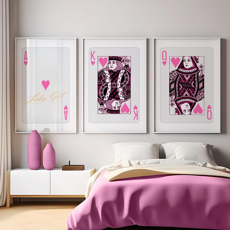 Deck of Cards Girly Poster - Etsy Canada