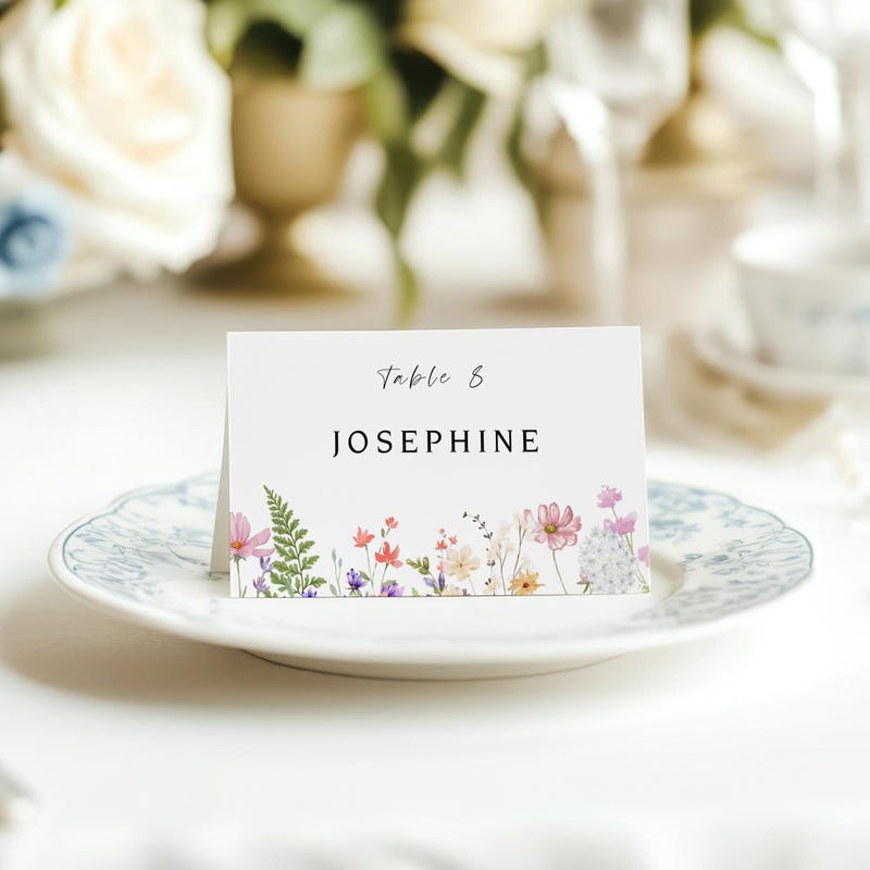 Floral Place Cards - Etsy
