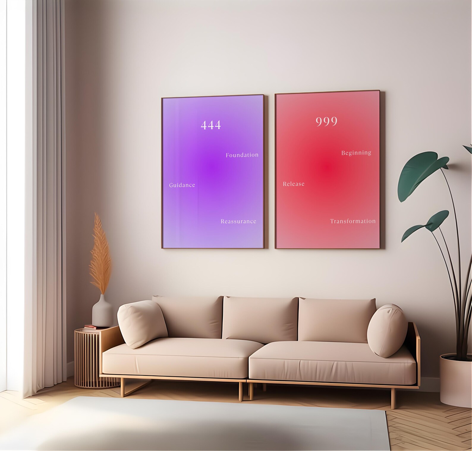 Angel Numbers Set | Gradient Wall Art | Aura Angel Number Posters ...