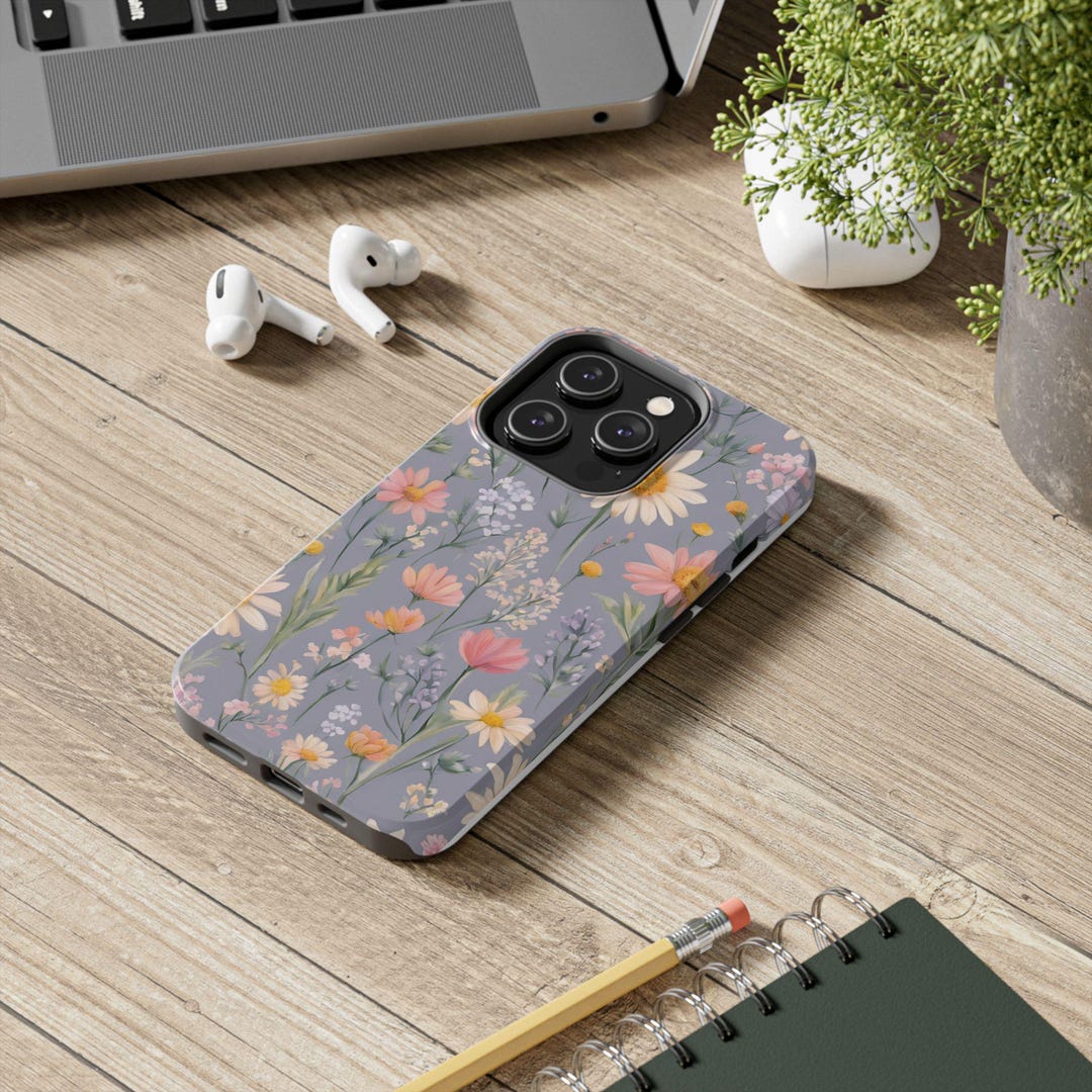 Cute Summer Floral and Wildflower Tough Phone Cases, iPhone 10 11 12 13 ...