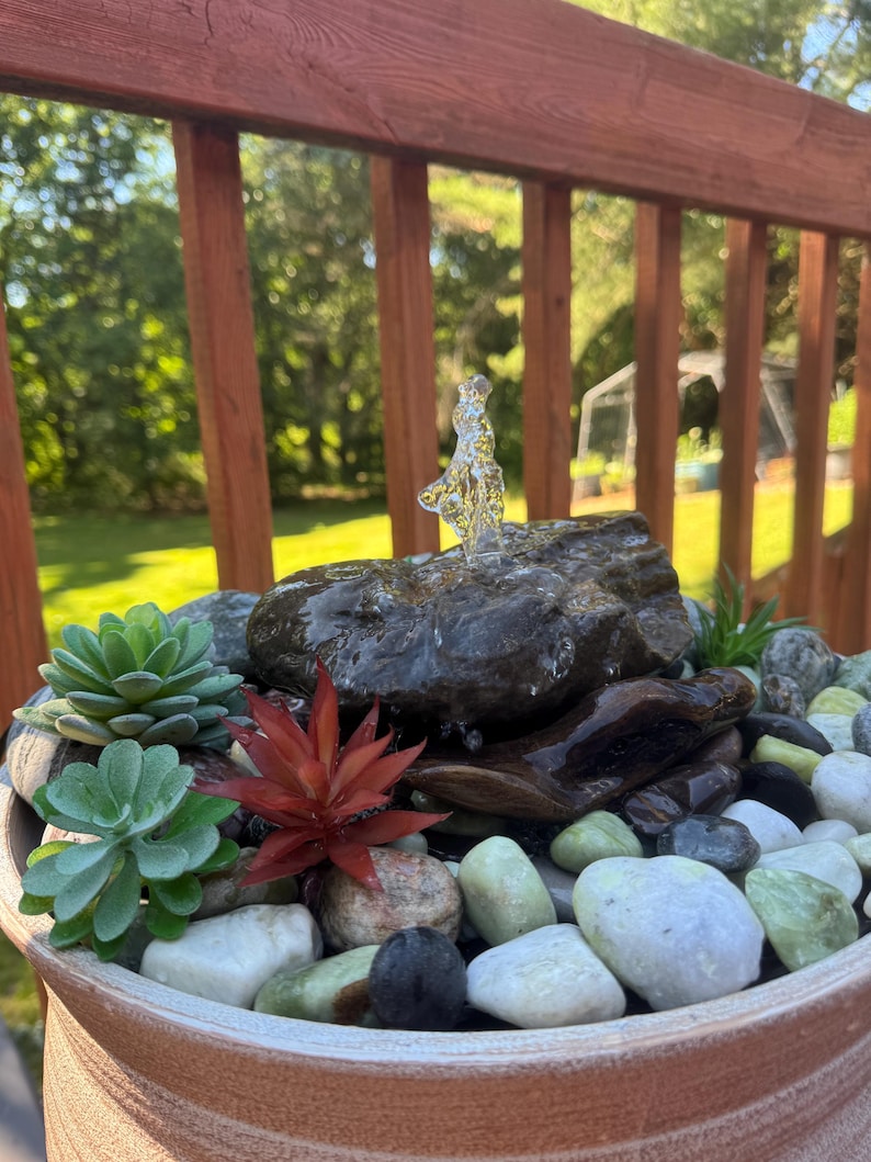 DIY River Rock Fountain Kit • Zen Water Feature • Indoor Outdoor Décor ...