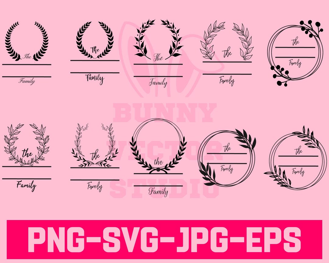 Last Name Svg, Family Name Svg, Family Monogram Svg, Initial Svg ...