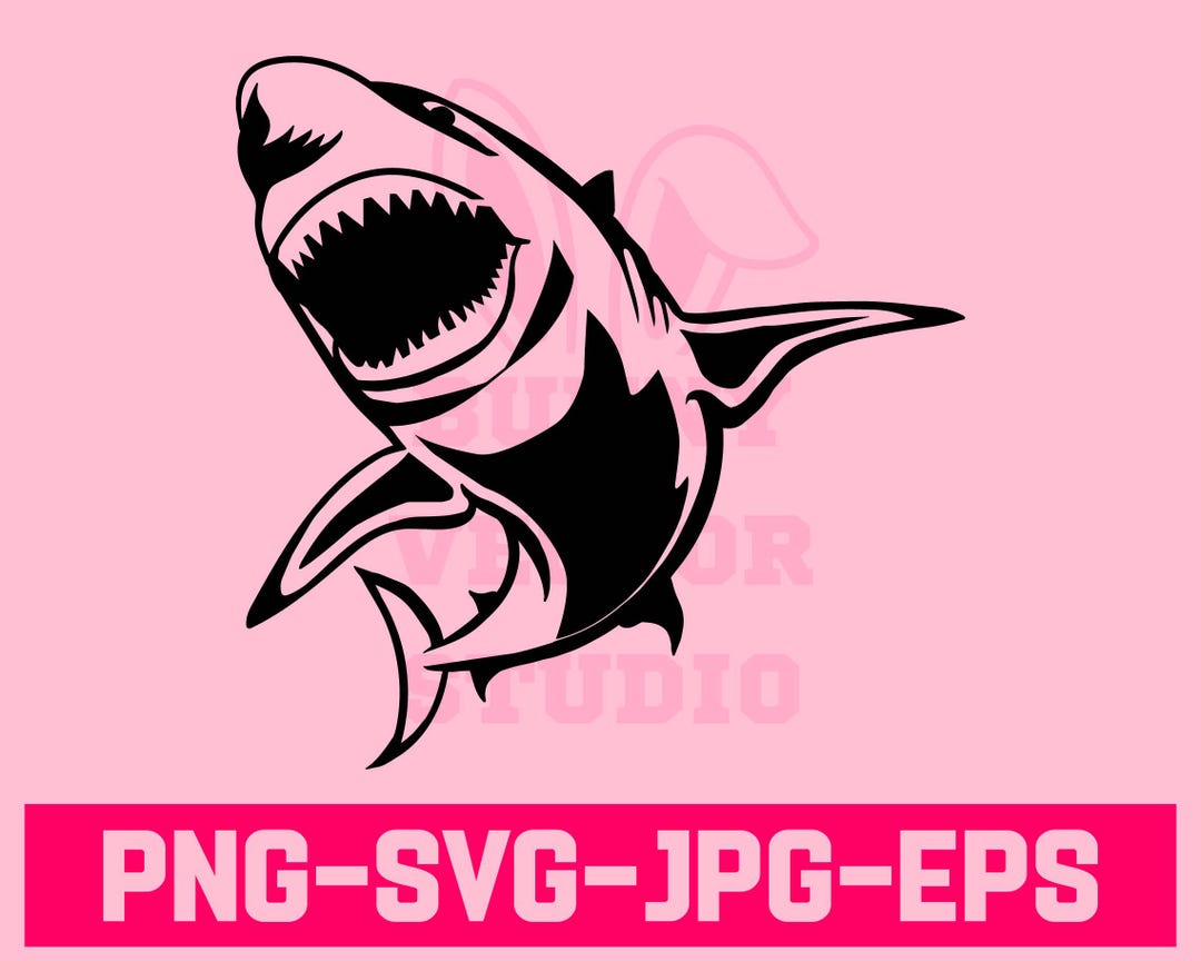Shark Svg, Jaws Svg, Baby Shark Svg, Shark Png, Shark Head, Great White ...