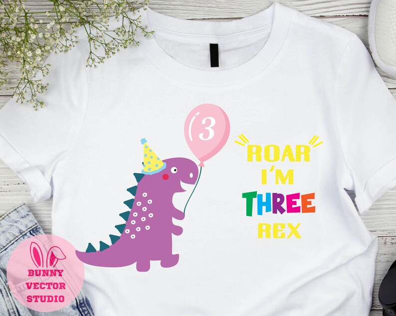 Three Rex Svg, 3 Rex Svg, Three Rex, Three Saurus Svg, Three a Saurus ...