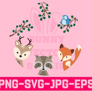 Woodland Animals Svg, Safari Animals Svg, Zoo Animals Svg, Woodland ...