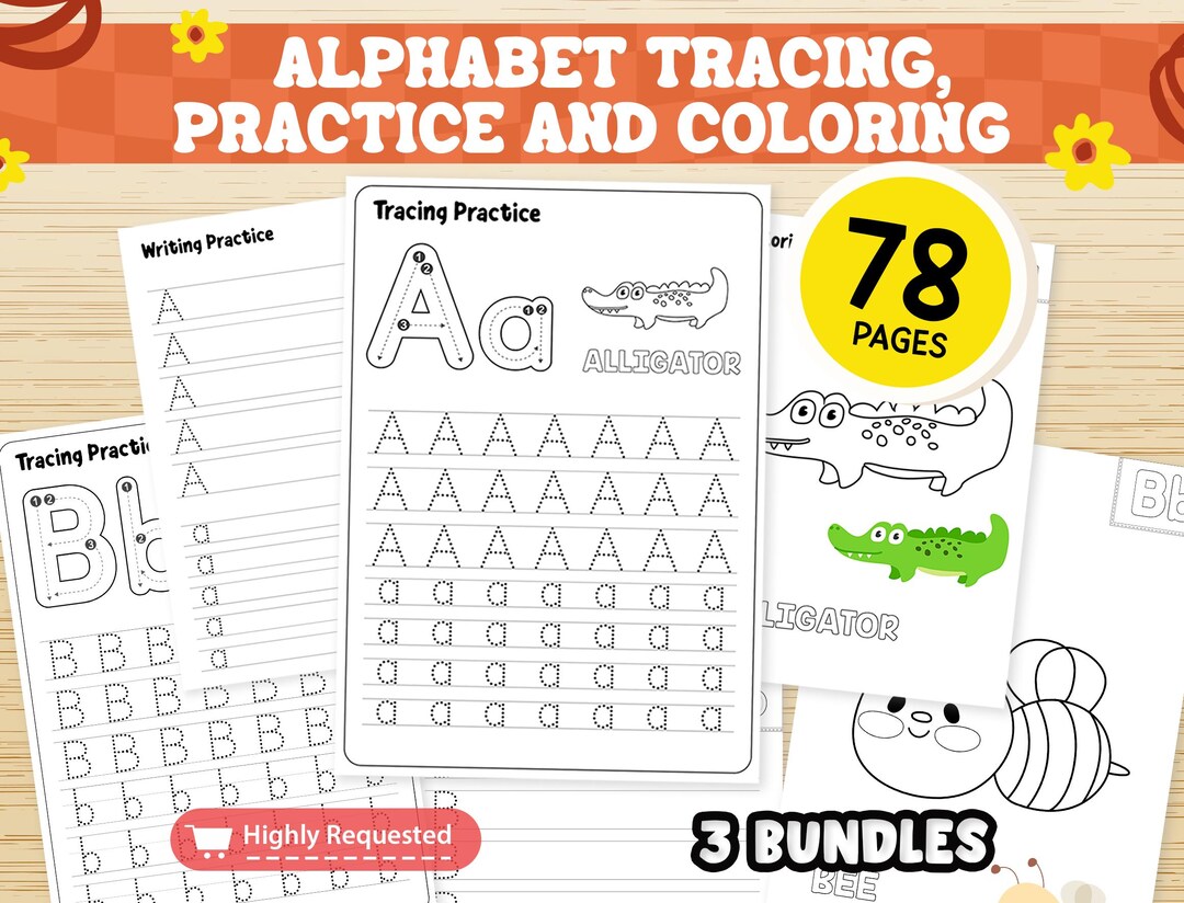 Preschool Pre-k + Kindergarten 3 Learning Bundle | 78 Pages | Tracing ...