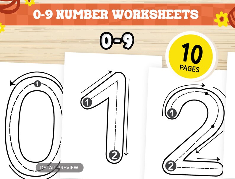 WORKSHEETS | Trace Letters, All 26 Letters, Trace Numbers. Color ...