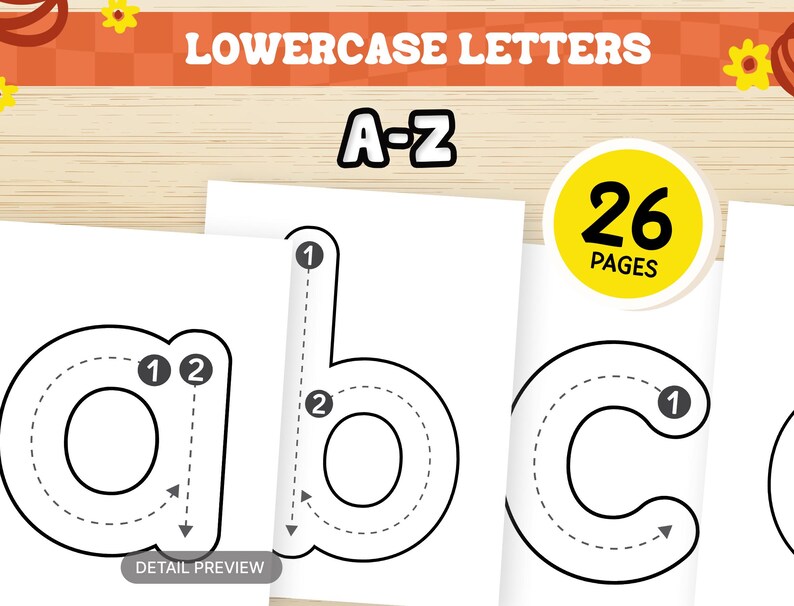 WORKSHEETS | Trace Letters, All 26 Letters, Trace Numbers. Color ...
