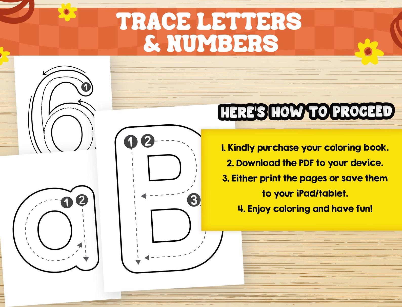 Trace Letters and Numbers Worksheets: Toddler ABC 123 Activity (PDF ...