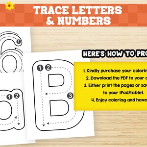 WORKSHEETS | Trace Letters, All 26 Letters, Trace Numbers. Color ...