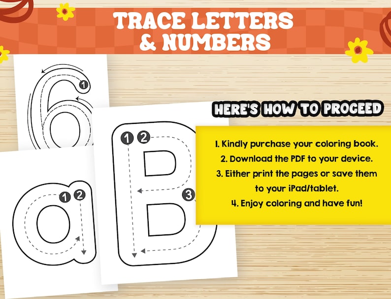 WORKSHEETS | Trace Letters, All 26 Letters, Trace Numbers. Color ...