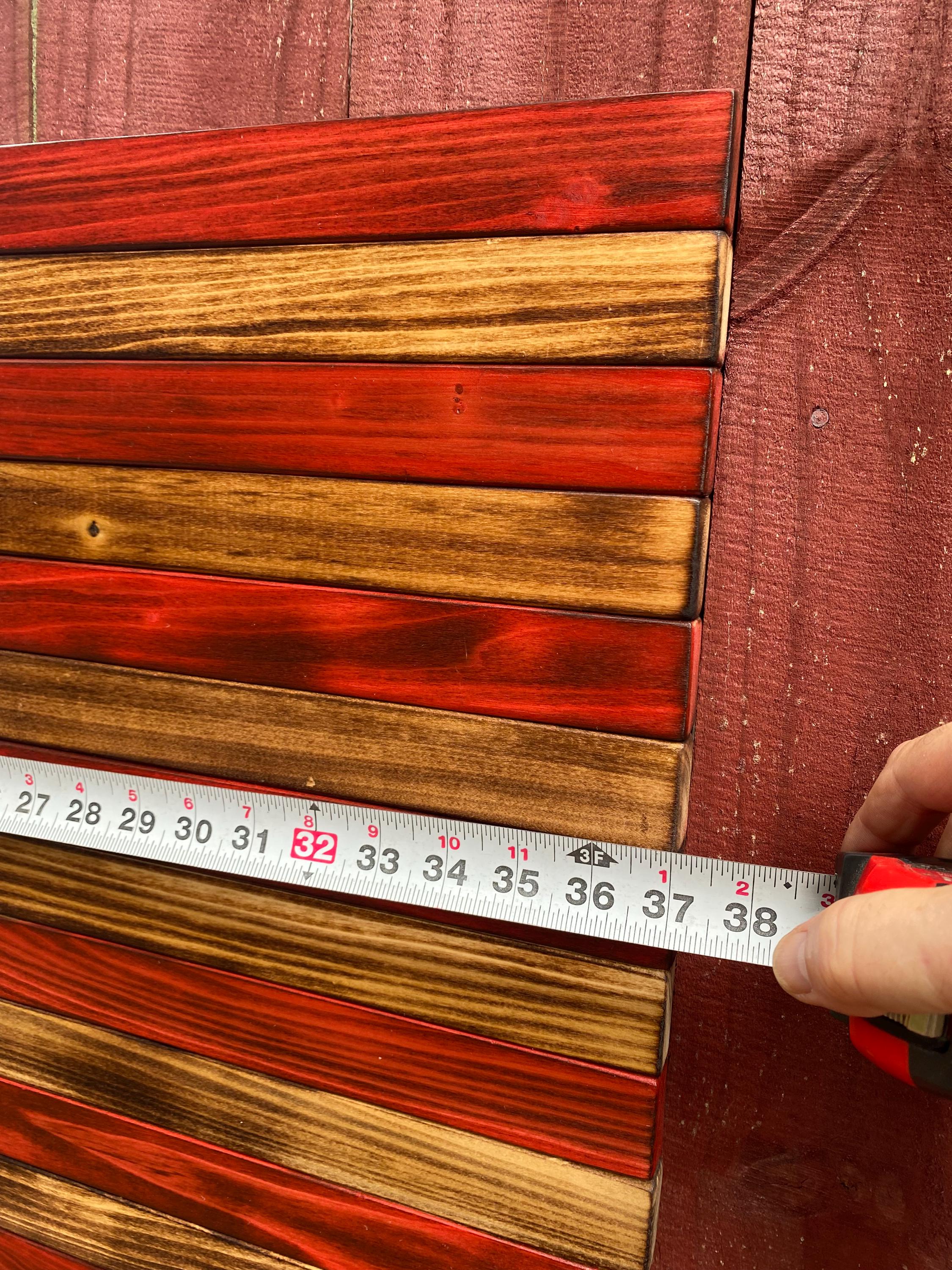 Handcrafted Heritage American Flag With Custom Laser Engraving - Etsy