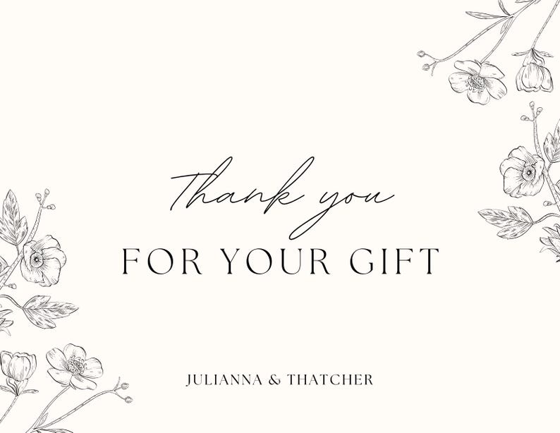 Thank You Card Template | Customizable Thank You Card | Editable Thank ...