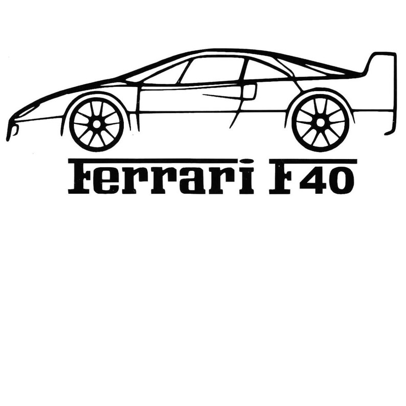 Ferrari F40 Silhouette Sticker Sticker Tuning 1x, Racing - Etsy
