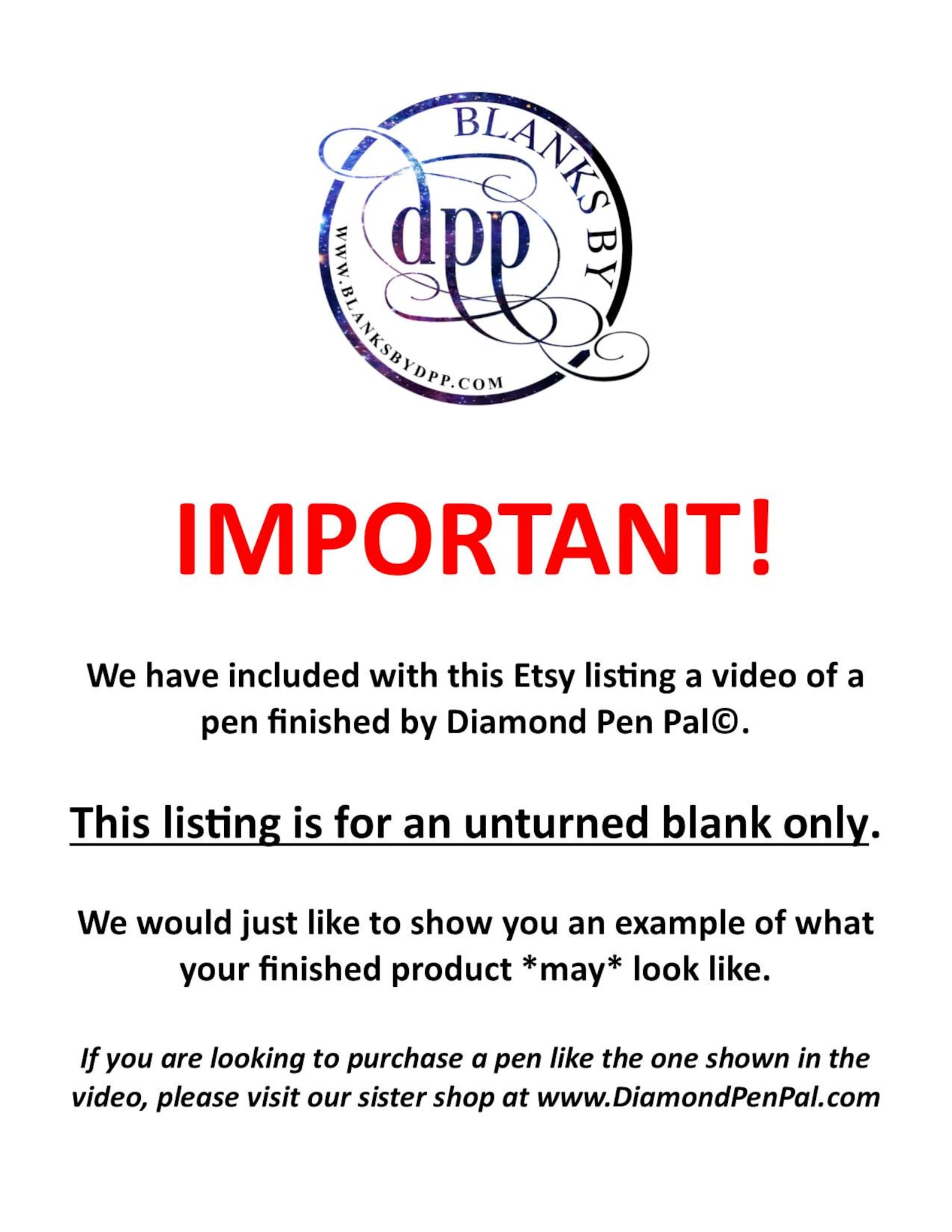 M022-001 Alumilite Pen Blanks by DPP© Diamond Pen Pal© REGULAR & CHUBBY ...