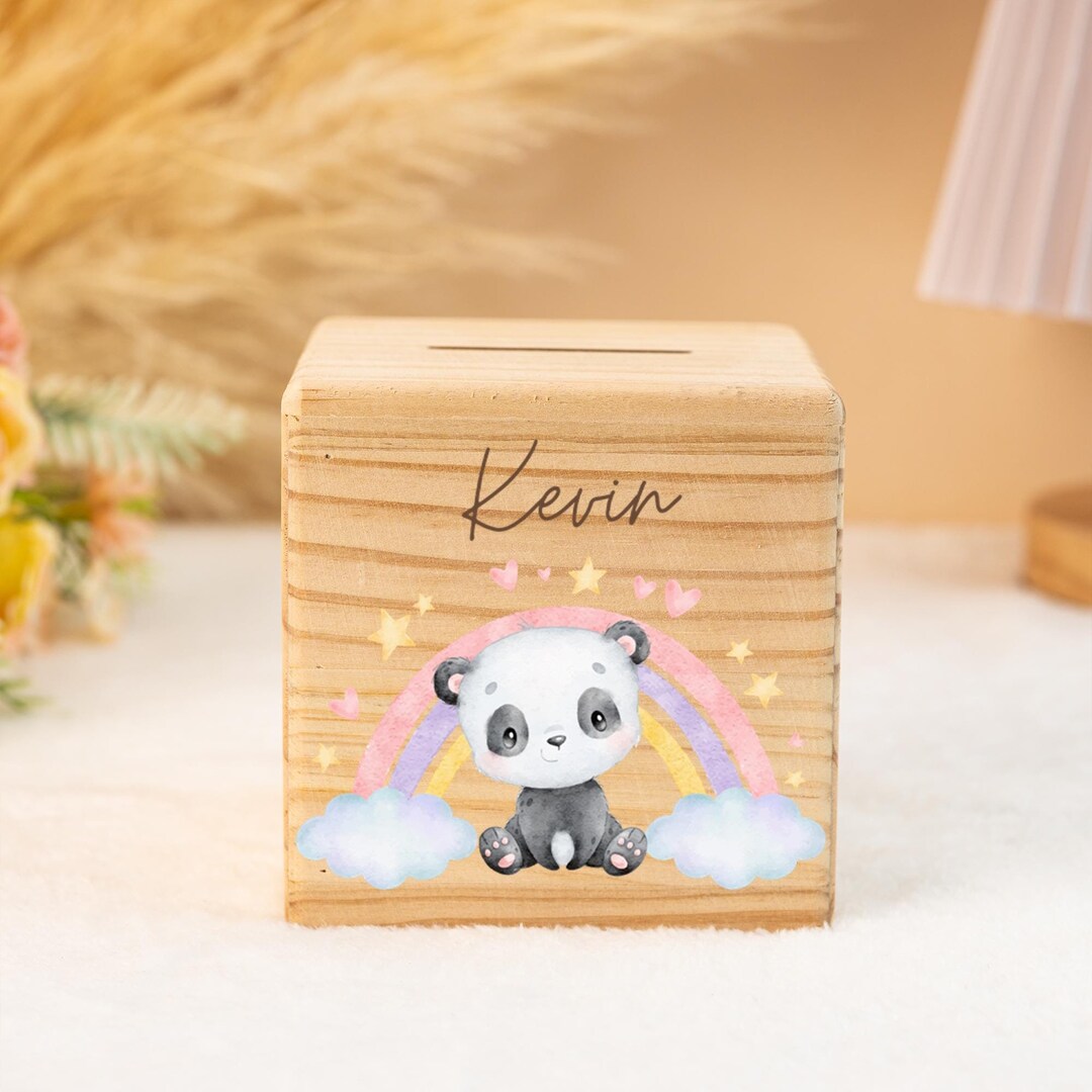 Personalized Children Money Box With Name,wooden Baby Money Box,kids ...