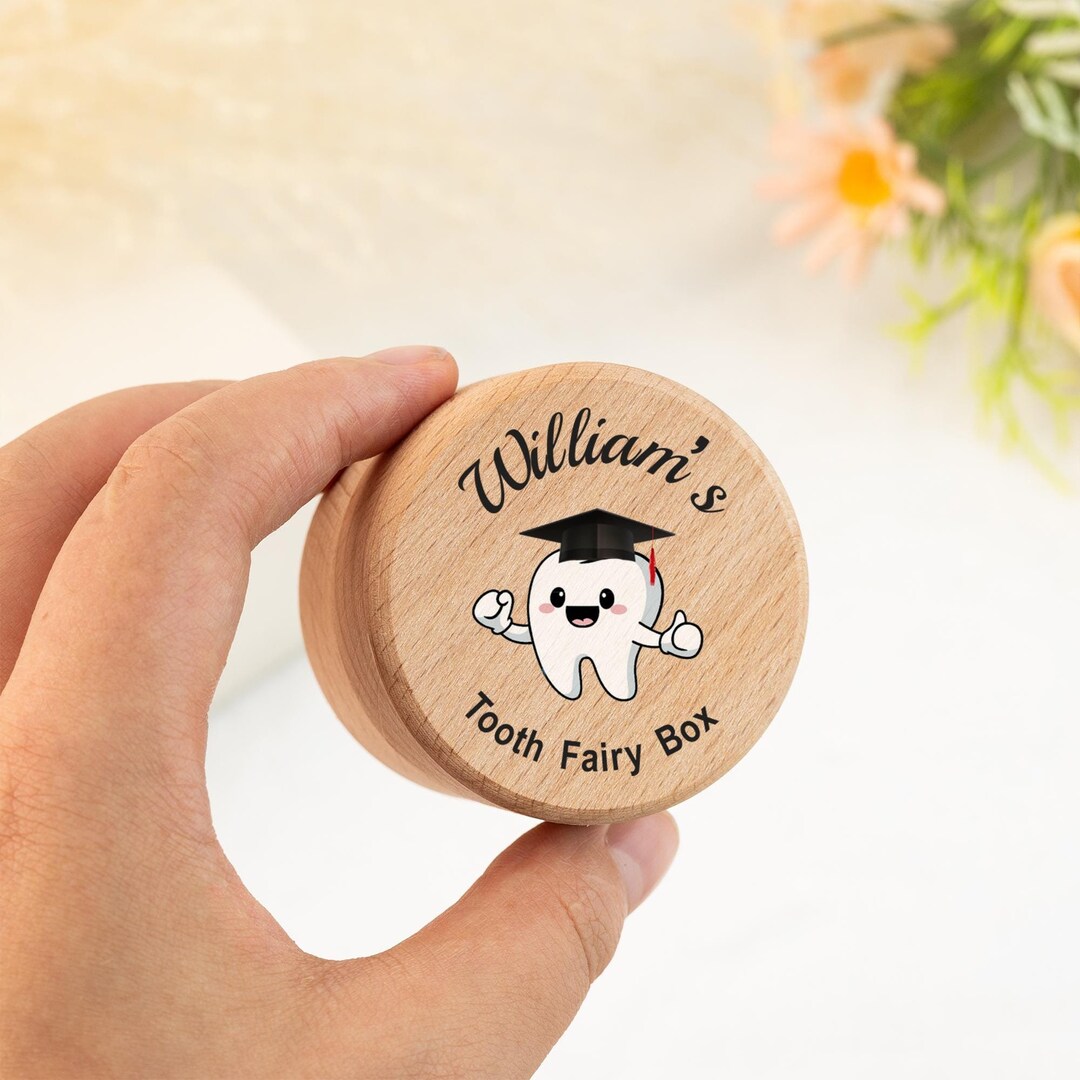 Tooth Keepsake Box,personalized Beech Wood Box,custom Boys and Girls ...
