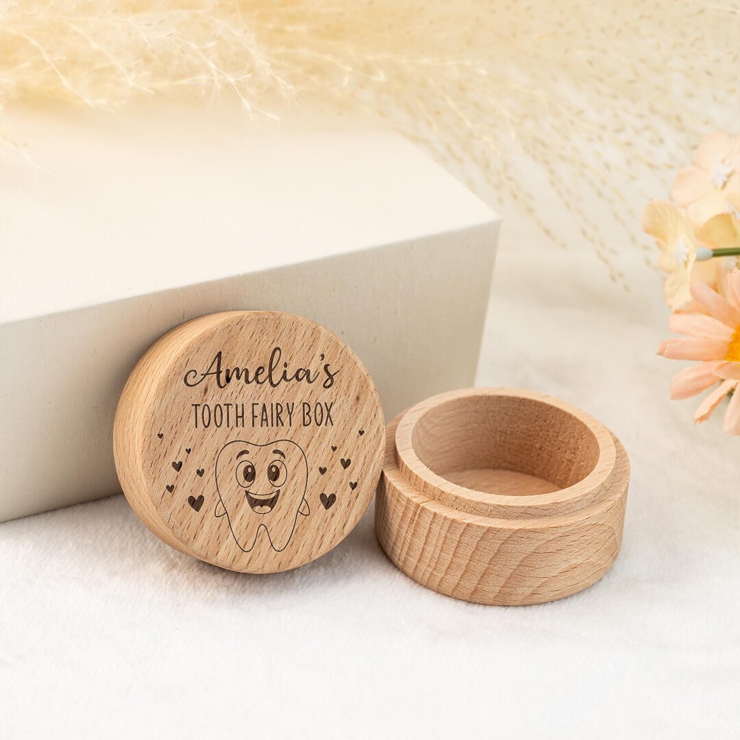 Tooth Fairy Keepsake Box,personalized Beech Wood Box,custom Tooth Case ...