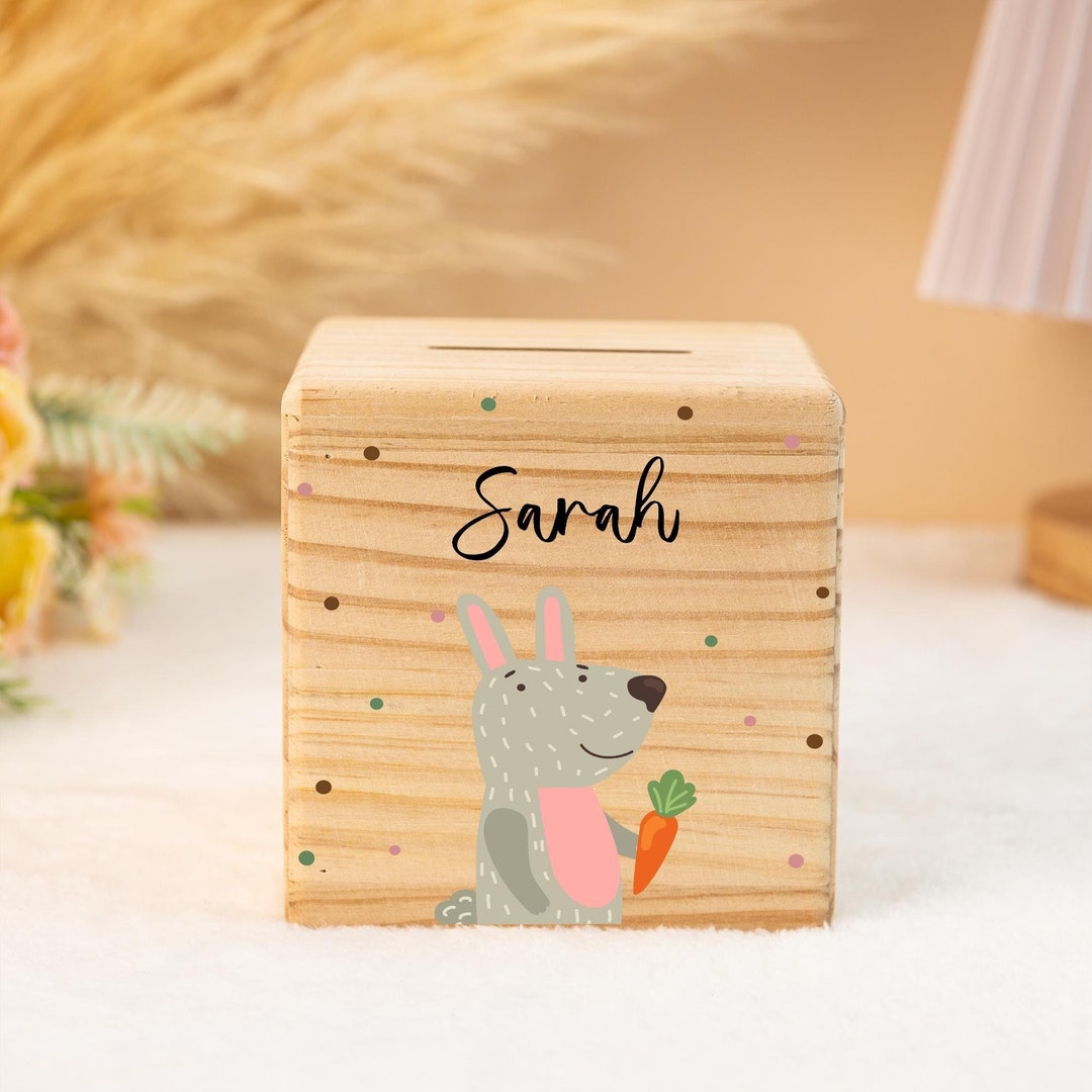 Child Money Box Personalized,kids and Baby Money Box,wooden Money Box ...