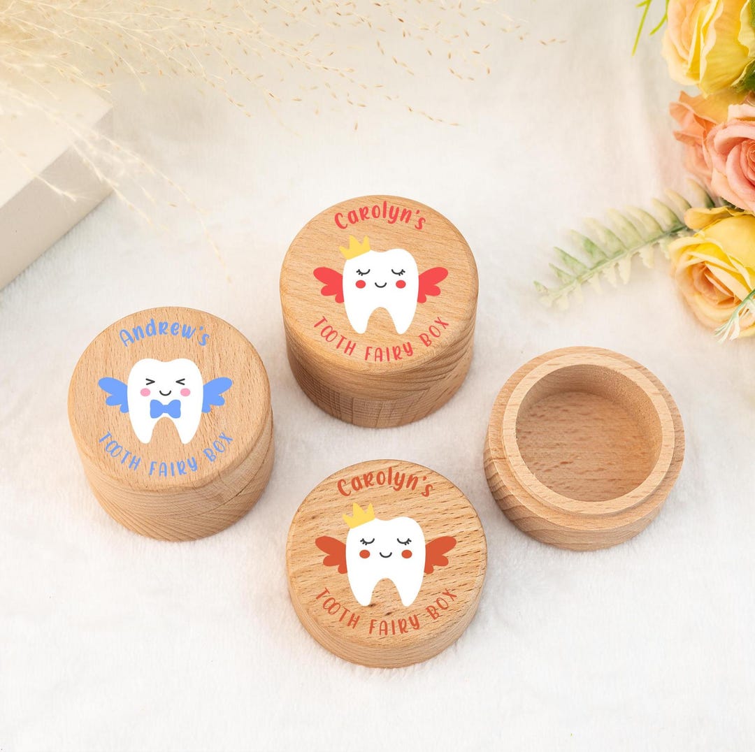 Tooth Fairy Box,personalised Wooden Tooth Fairy Coin Box,custom Milk ...