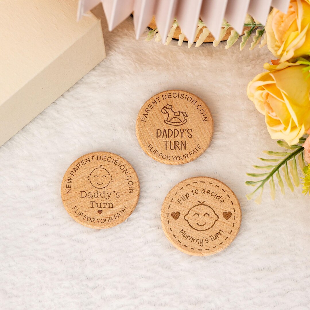 New Parent Decision Flip Coin,baby Shower Gift,new Parent Gift,baby ...