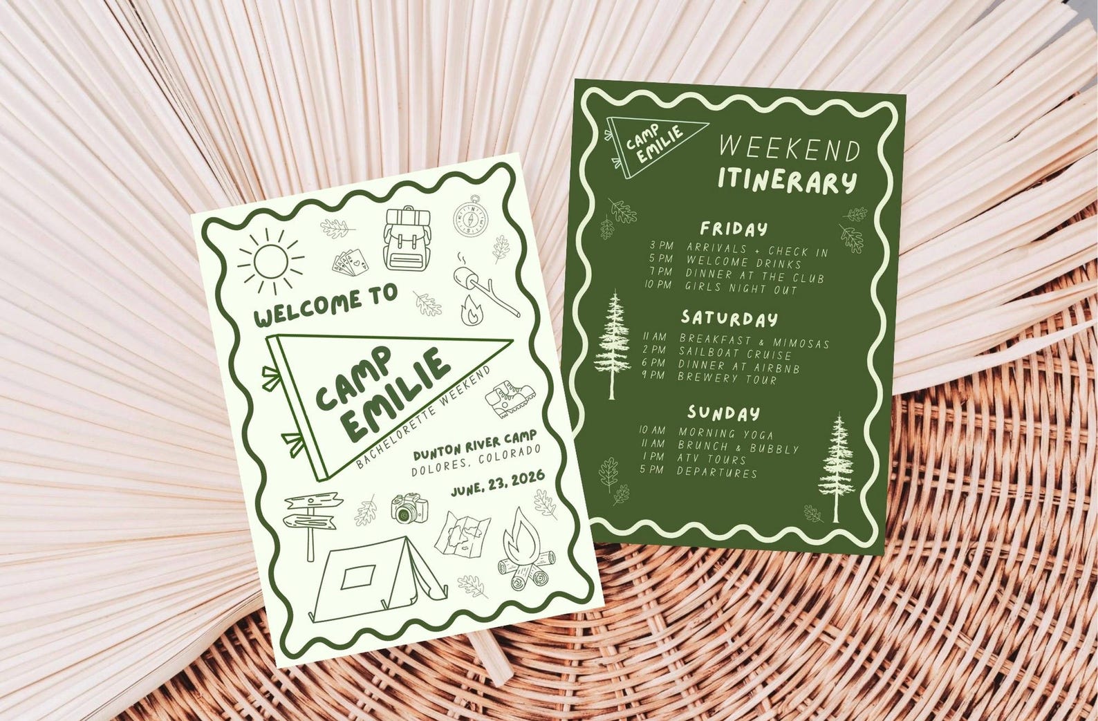 Camp Bachelorette Invitation, Outdoorsy Bach Party Digital Download ...