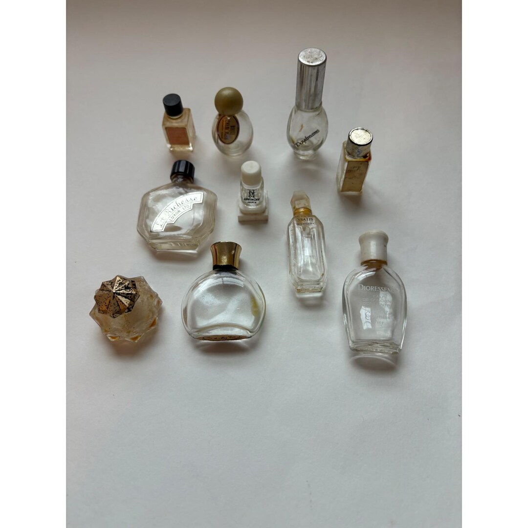 Vintage Miniature Perfume Bottles Collection Empty Decorative Display ...