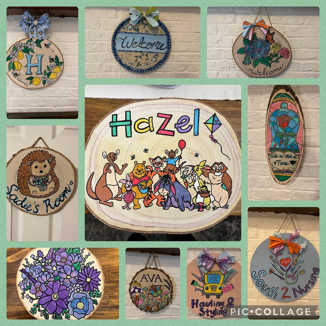 Custom Door Hangers - Hand Painted - Wall Decor - Gift - Home Decor ...