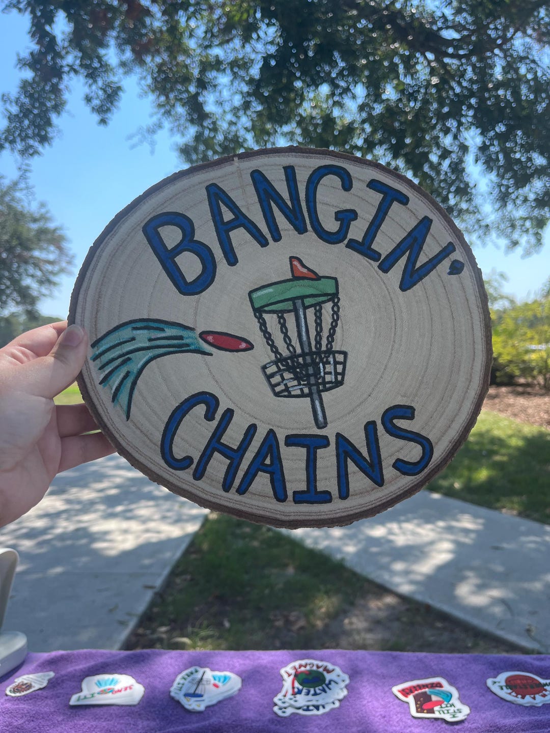 Disc Golf Art - Disc Golf Sign - Hand Painted - Original Art - Disc ...
