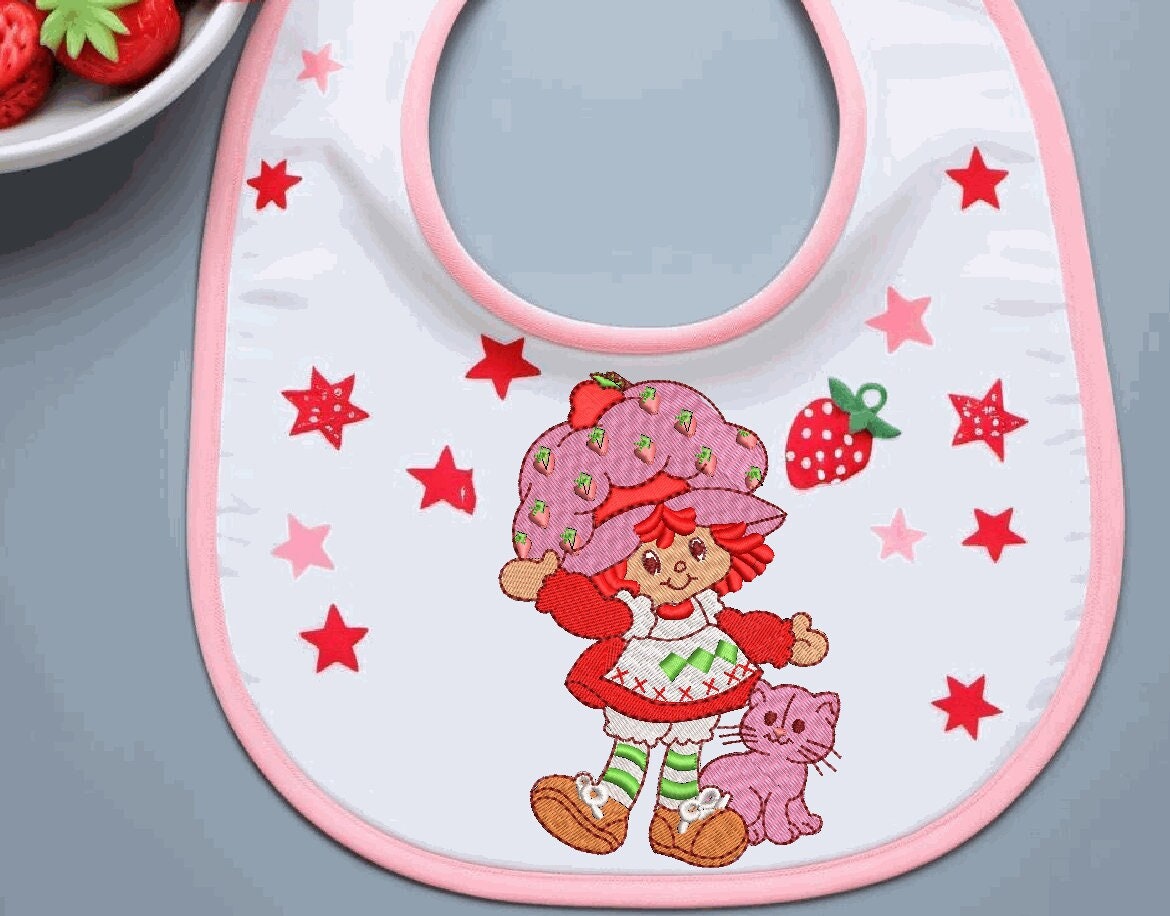 Cute Strawberry Shortcake Embroidery Digital File! - Etsy