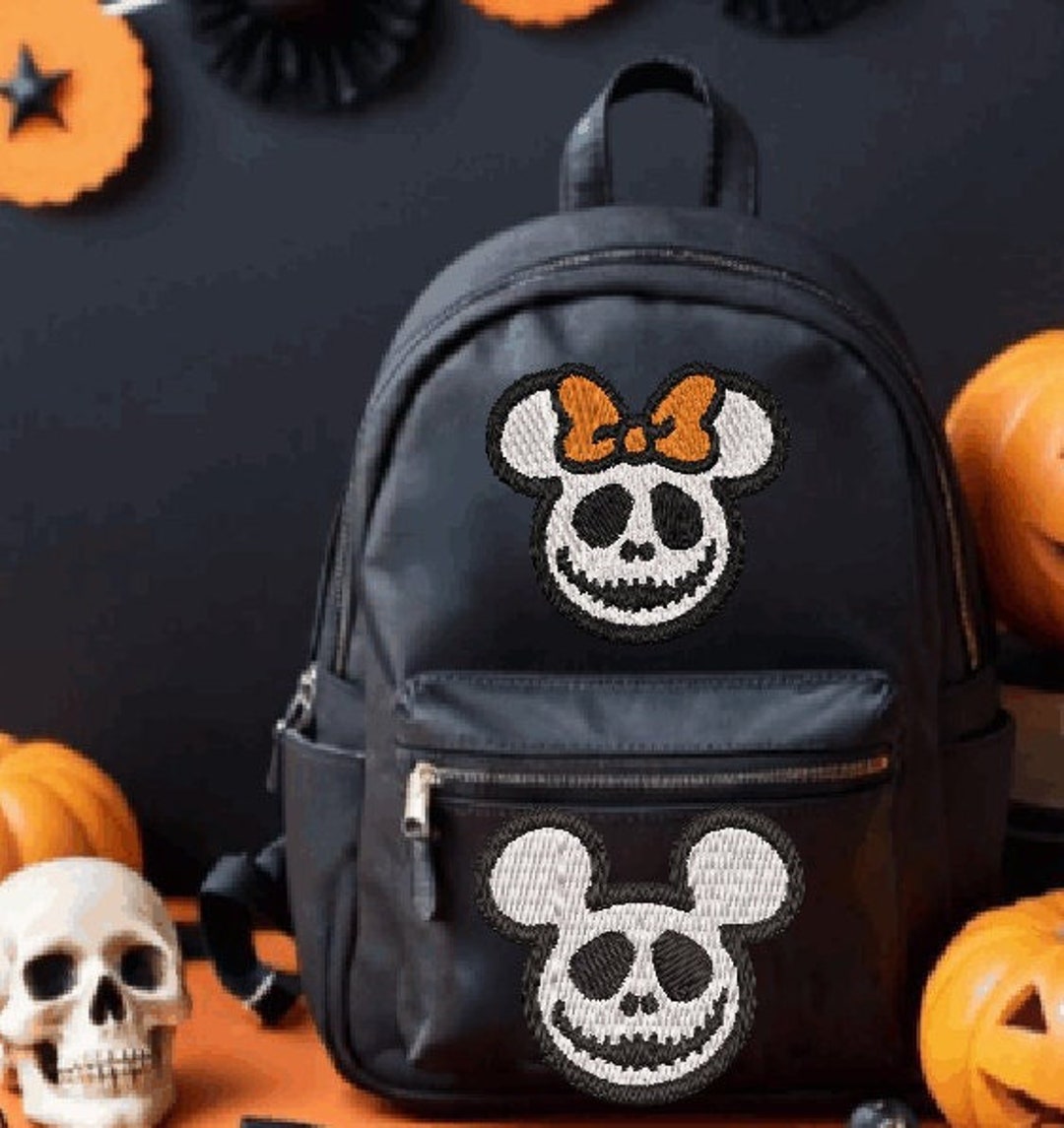 Cute Mickey and Minnie Skeleton Digital Embroidery File Great for All ...