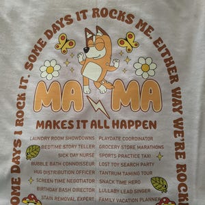 Bluey MAMA Long Sleeve T or Crewneck Sweatshirt - Etsy