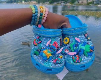 Blinged Crocs Lilo & Stitch Crocs Crocs Bedazzled Crocs Custom Crocs ...