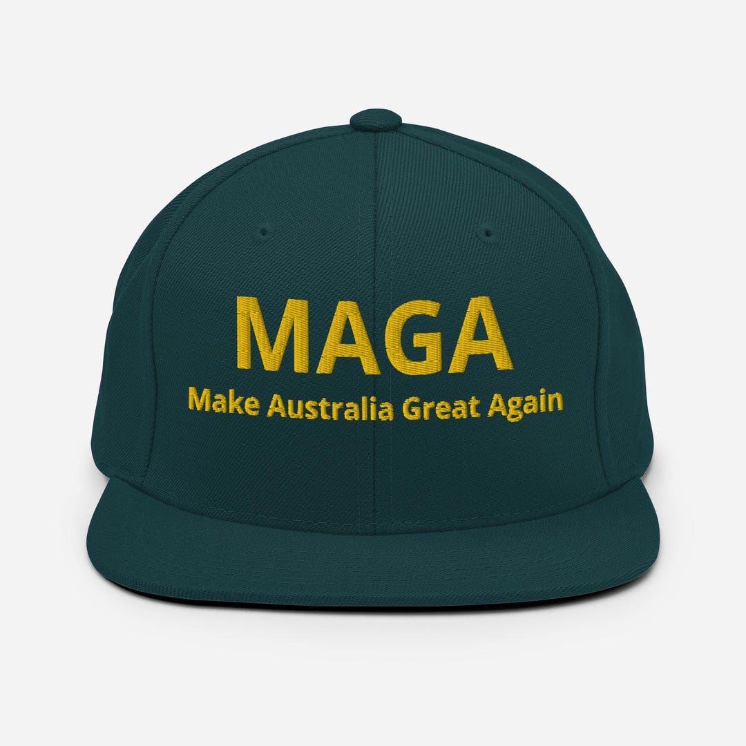 Snapback Hat MAGA Make Australia Great Again - Etsy