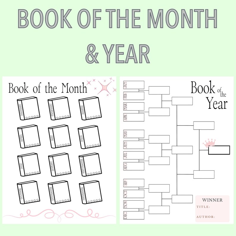 Printable Reading Journal | Digital Download | Book Tracking Journal ...